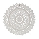 White Wood Handmade Intricately Carved Mandala Floral Home Wall Decor ...