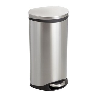 7.5 Gallon Step-On Garbage Can, Stainless Steel Trash Can - Bed Bath ...
