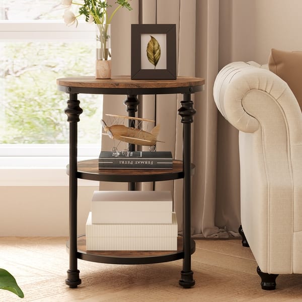 End Table 3-Tier Round Side Table - On Sale - Bed Bath & Beyond - 39481059
