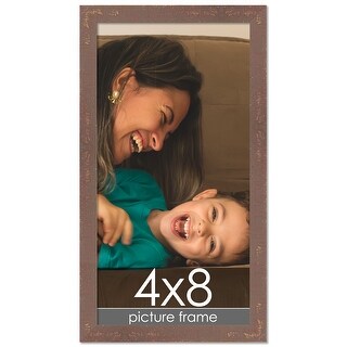 4x8 Shabby Chic / Farmhouse Brown Wood Picture Frame - UV Acrylic, Foam ...