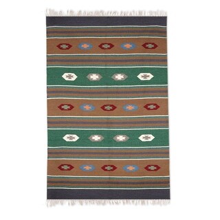 Handmade Song of Stars Wool area rug (India) - Big - Bed Bath & Beyond ...