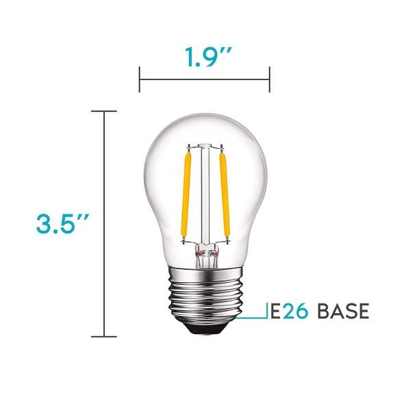Luxrite 4W Vintage A15 LED Bulb Dimmable, 400 Lumens, 2700K Warm White ...