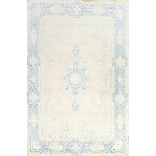 Distressed Floral Kerman Persian Home Decor Area Rug Wool Hand-knotted ...
