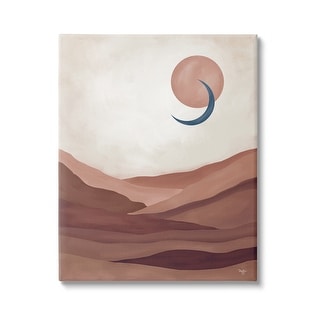 Stupell Abstract Desert Dunes Sun Moon Overlapping Shapes Canvas Wall Art, Design by Mollie B ...
