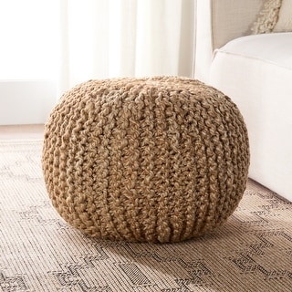 Azene Handmade Solid Cylinder Pouf - Bed Bath & Beyond - 37276388