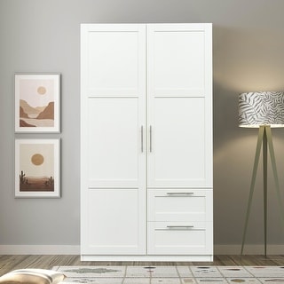 71"H x 40" W High Wardrobe with 2 Doors and 2 Drawers - Bed Bath ...