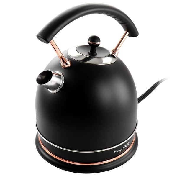 MegaChef 1.8 Liter Half Circle Electric Tea Kettle in Matte Black - 1.8 ...