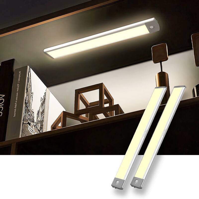 LEPOTEC 8Inch 30LED Cool Wireless Under Cabinet Light 2Set - Silver ...