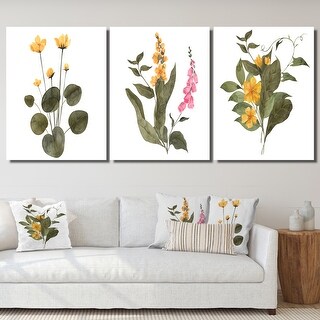 Designart 'Vintage Bouquet With Wildflowers And Herbs V' Traditional ...