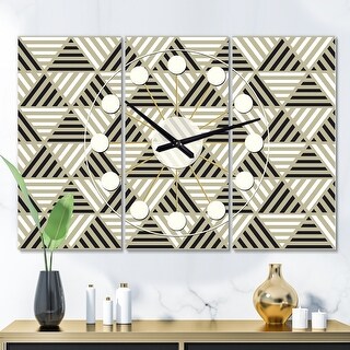 Designart 'Triangular Retro Design VIII' Oversized Mid-Century wall ...