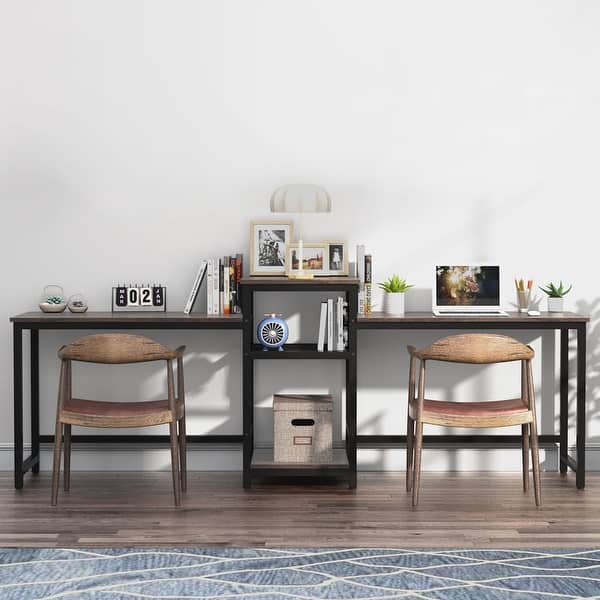 2-Person Computer Desk Home Office Desk Study Writing Table - Bed Bath ...