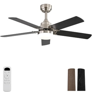 42 Inch Ceiling Fan 5 Blades Noiseless Reversible Dc Motor Remote ...