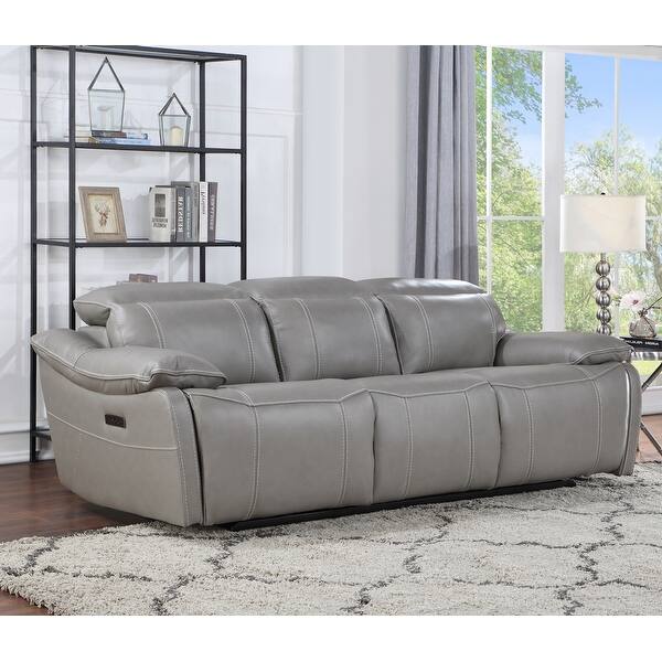 Steve Silver Alton Smoke Gray Top Grain Leather Power Motion Sofa - Bed ...
