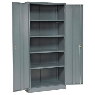 Assembled Storage Cabinet, 36x18x78, Gray - 18"L x 36"W x 78"H - Bed ...