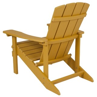 Charlestown All-Weather Poly Resin Wood Adirondack Chair In Yellow (Jj ...