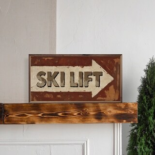 Ski Lift Arrow Rust Sign - Bed Bath & Beyond - 42709864
