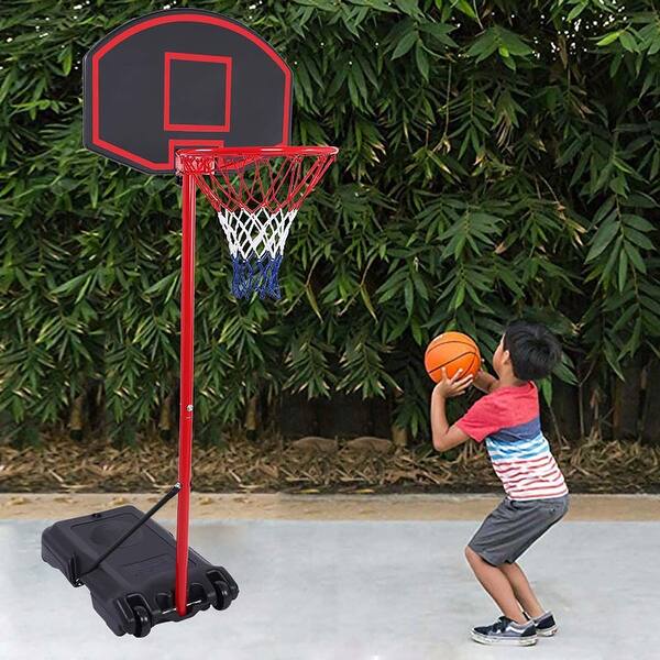 Portable Removable Adjustable Teenager Basketball Rack Black & Red ...