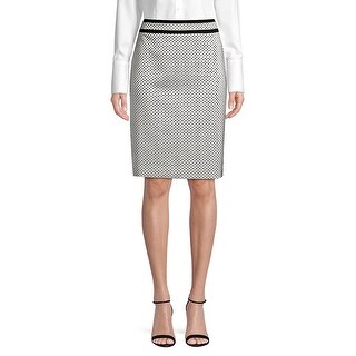 Calvin Klein Women's Back Slit & Zip Texture Speckle Pipe Skirt Gray ...