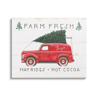 Stupell Farm Fresh Rustic Antique Holiday Shop Sign Canvas Wall Art ...