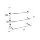 THREE Stagger Layers Towel Rack Stainless Steel Hand Polishing Mirror ...