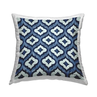 Stupell Bold Blue White Trellis Pattern Printed Outdoor Throw Pillow ...