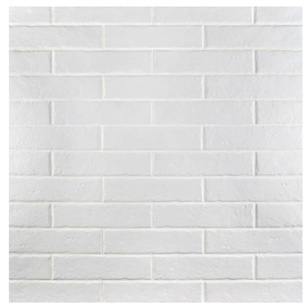 Merola Tile Brooklin Brick White 2.38" x 9.5" Porcelain Floor and Wall ...