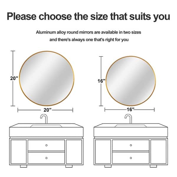 common vanity mirror sizes