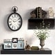 Small Retro Oval Wall Clock, Battery Operated Silent Decor Wall Clocks ...