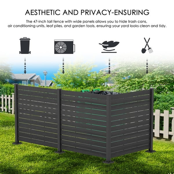 Kozyard 50"W x 47"H Outdoor Privacy Screens Fence Kit for Outside ...