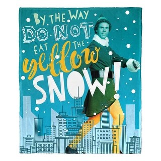 Warner Brothers Elf Do Not Eat Yellow Snow Silk Touch Throw Blanket ...