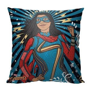 Marvel Ms Marvel Bold Kamala Printed Throw Pillow - Bed Bath & Beyond ...
