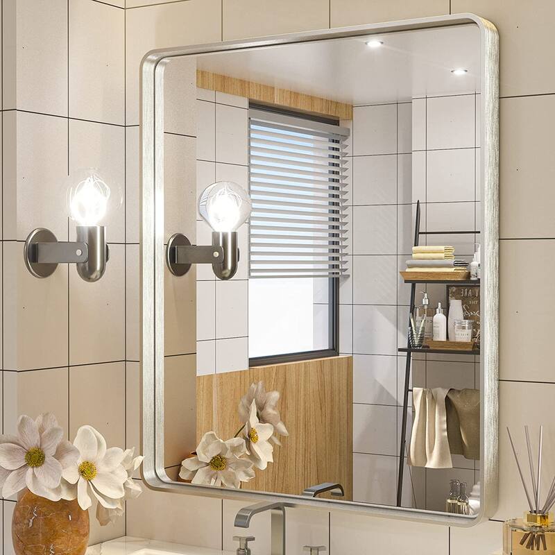 TETOTE Modern Metal Frame Wall Mounted Bathroom Vanity Mirror ...