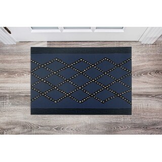 TRELLIS HARLEQUIN NAVY Doormat By Kavka Designs - Bed Bath & Beyond ...