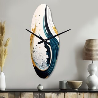 Blue And Gold Modern Art Abstract Painting VI - Abstract Large Wall ...