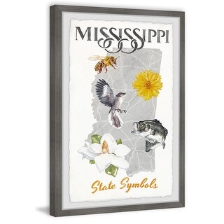 'Mississippi State Symbols' Framed Painting Print - Bed Bath & Beyond ...
