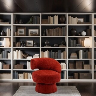 360 Degree Swivel Cuddle Barrel Accent Chairs Round Armchairs with Wide ...