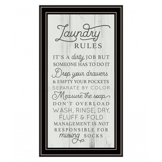 Laundry Rules 1 Black Framed Print Wall Art - Bed Bath & Beyond - 39736836