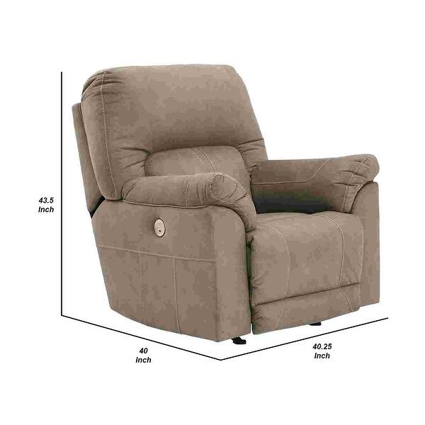 Power Rocker Recliner with Corner Blocked Frame, Slate Grey - Bed Bath ...