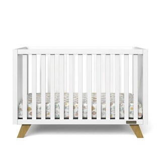 SOHO 4-in-1 Convertible Crib in White/Natural by Forever Eclectic ...