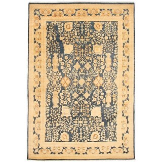 ECARPETGALLERY Hand-knotted 18/20 Pak Finest Navy Wool Rug - 8'3 x 12'1 ...
