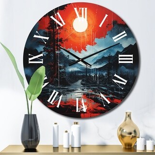 Designart "Dramatic Lightning Nights III" Landscapes Oversized Wall ...