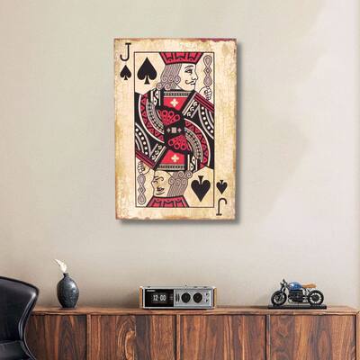 Multicolored Wood Jack of Spades Wall Sign - Overstock - 36278003