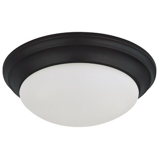 25W Flush Mount Twist & Lock Fixture LED 14 in Matte Black Finish ...