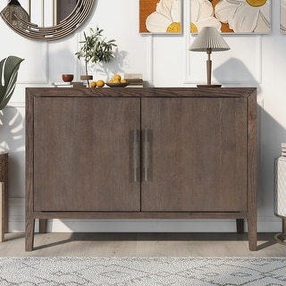 Farmhouse storage cabinet Sideboard, 47-inch wooden kitchen accent ...