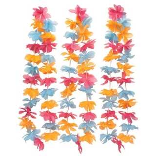 Club Pack of 36 Multi-Colored Tropical Lei Necklaces 18.5" - Bed Bath ...