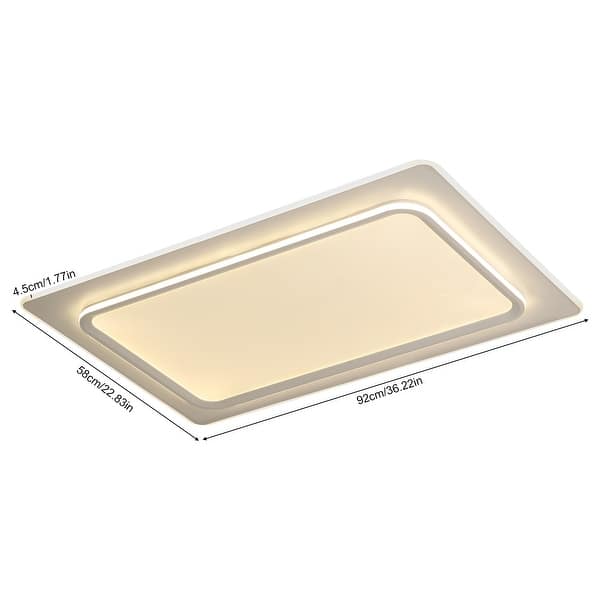 Modern LED Rectangle Ceiling Lighting Fixture Lamp for Living Room - 36 ...