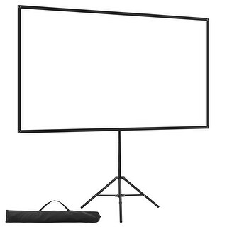 UIMOSO Projector Screen with Stand, 80 Inch 160° Wide Angle Indoor ...