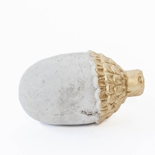 Gray And Gold Cement Acorn Figurine - Bed Bath & Beyond - 42472819