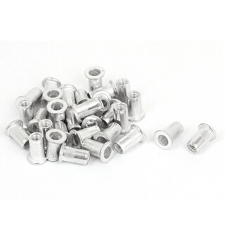 M5 Aluminum Threaded Flat Head Blind Rivet Nuts Insert Nutserts 30 Pcs ...