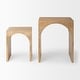 Chloe Light Brown Solid Wood Square Nesting Accent Tables (Set of 2 ...
